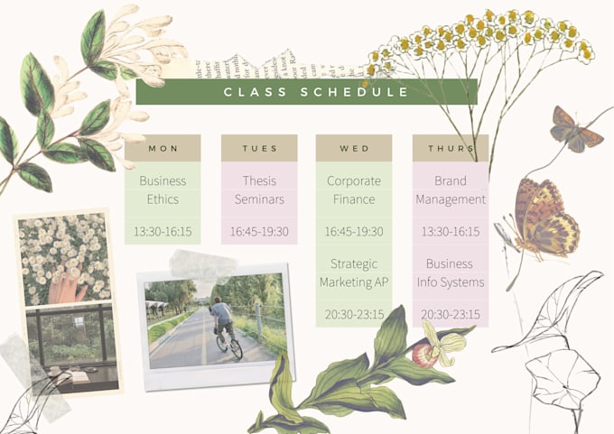 Create a beautiful desktop schedule and wallpaper by Megreneej | Fiverr