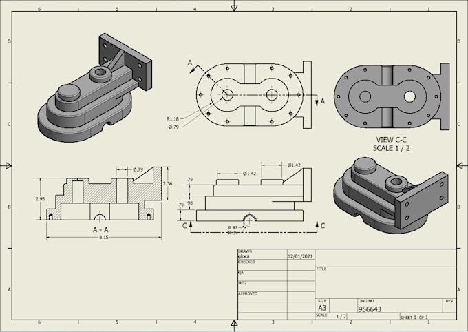 Do basic 3d cad model and 2d drawing, please contact before ordering by ...