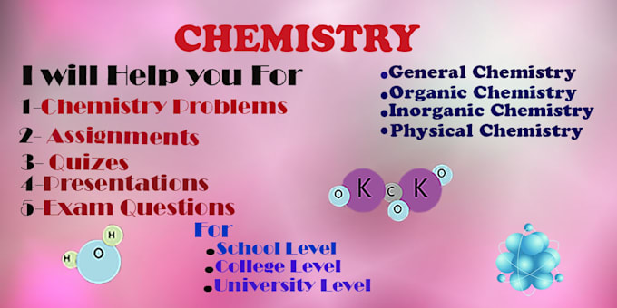 Assist you in chemistry related tasks by Aeyzakashif | Fiverr