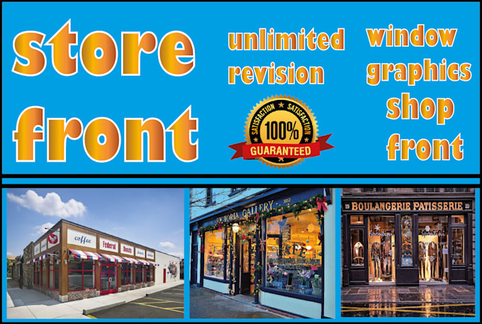 Amazing shop front professional designer window graphics store front ...