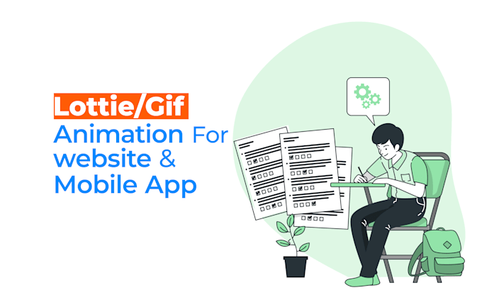 Create lottie json, animated gif or loader animation for you by ...