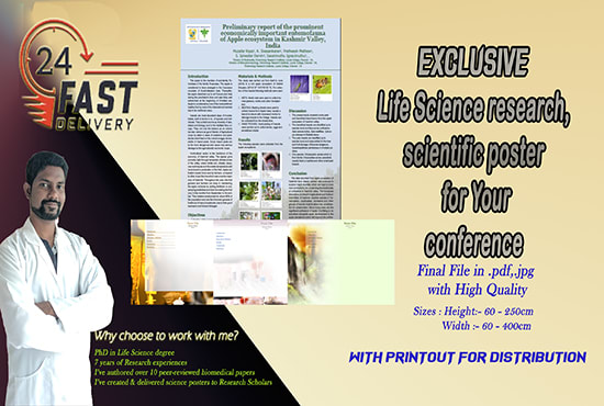 Make life science research, scientific poster for conference by Darvin ...
