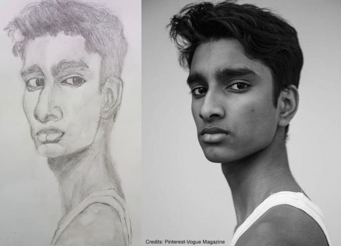 Draw realistic self portraits by Javieryak | Fiverr