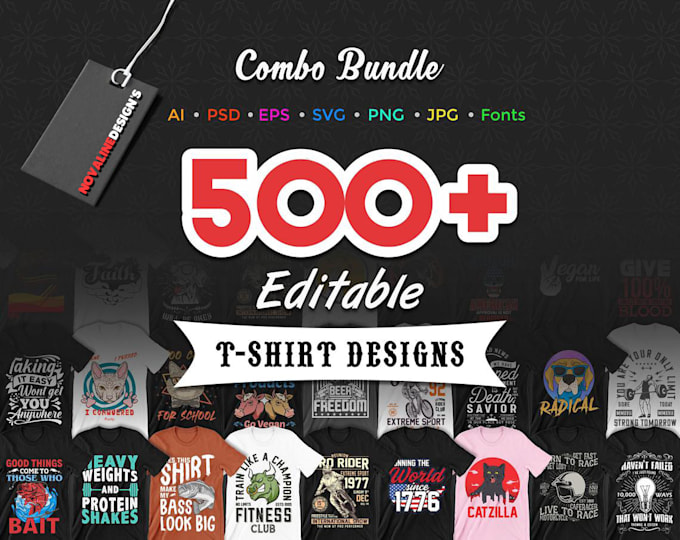 Give you 500 editable designs for mba, spreadshirt, by Novaline_design ...