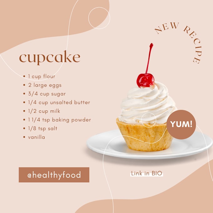 Create instagram recipe posts by Aneliyakalcheva | Fiverr