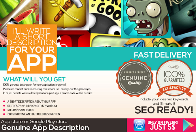 Write An App Store Description For Your App By Add1ct Fiverr