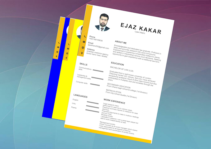 Design any kind of cv and resume for you by Bismi_arman | Fiverr
