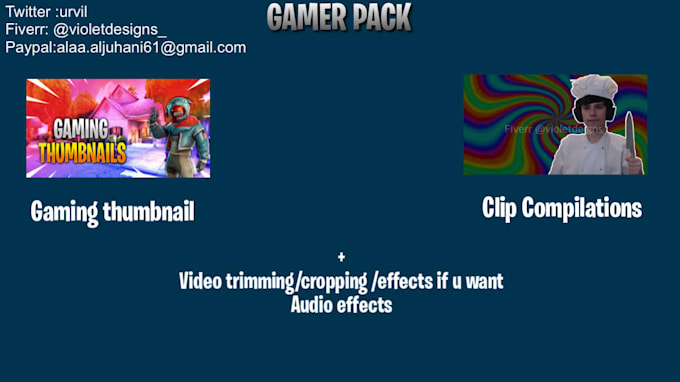 Make a gaming pack by Violetdesigns_ | Fiverr