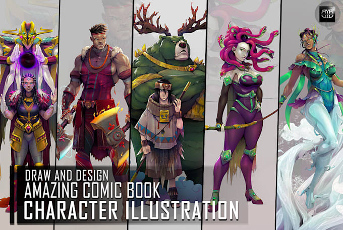 Draw and design amazing comic book characters for you by Eleyphelis ...