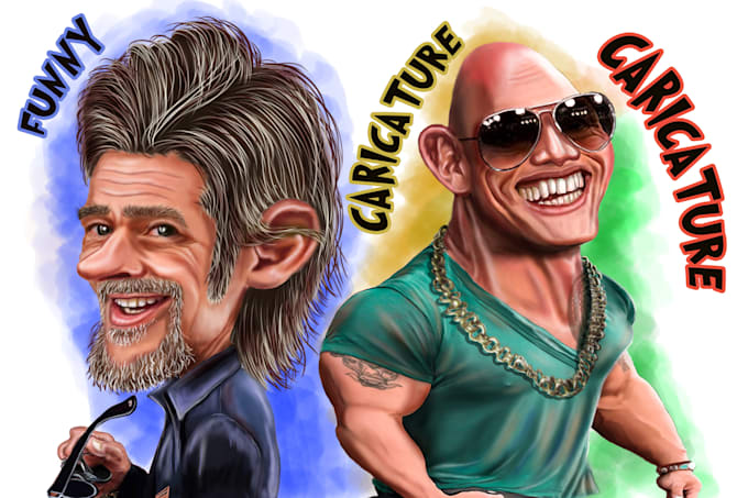 Draw a funny cartoon caricature from your photo by Biswwa | Fiverr