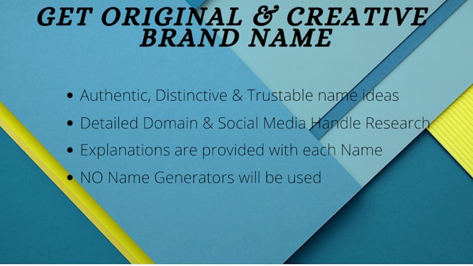 Create original and creative brand name by Prathamtaretiya | Fiverr