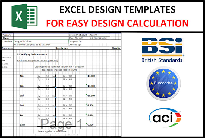 Prepare structural design excel templates to make your calculations ...