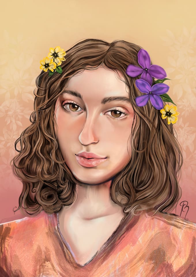 Create semi realistic portraits by Claudiaprims | Fiverr