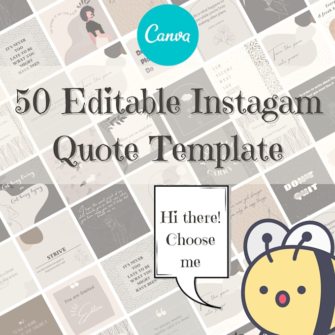 Create 50 editable instagram quote templates with your brand by ...