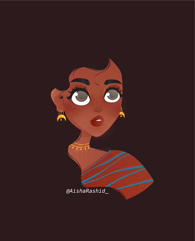 Design a cute 2d character by Aisharashid252 | Fiverr