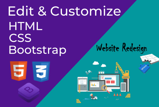 Edit html, css, bootstrap, and customize website by Joney_miah | Fiverr
