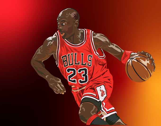 Do a vector illustration of your favorite nba player by Acdro1995 | Fiverr
