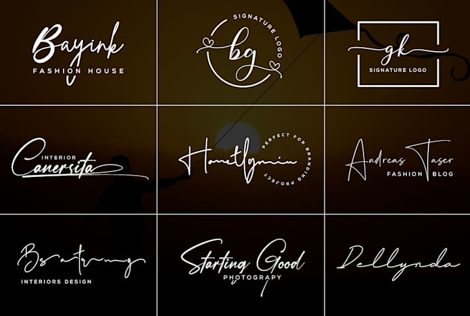 Design clean luxury handwritten signature logo by Obakashik | Fiverr