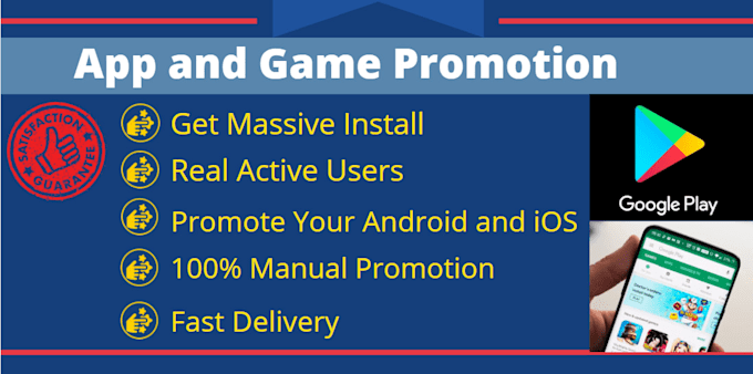 Do mobile app promotion,marketing for massive installation by ...