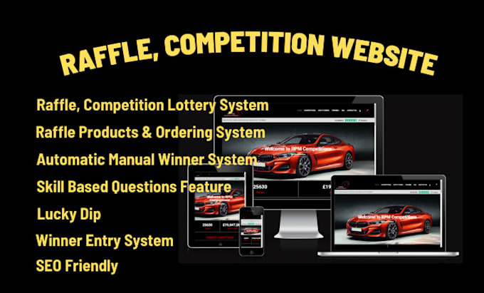 Build legal raffle competition website by Mariazara5088 | Fiverr
