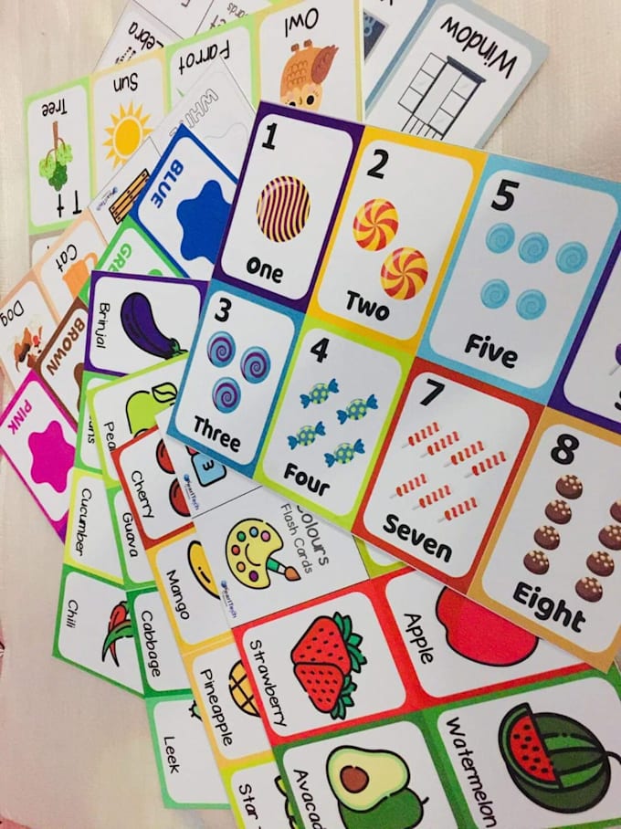 Design engaging and educational kids learning flash cards by Dulanga91 ...