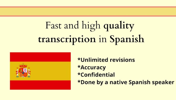 Transcript your spanish audio by Nahomi_enriquez | Fiverr