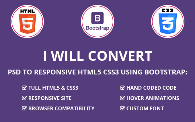 Convert your psd file into a responsive website by Mjunaid31 | Fiverr