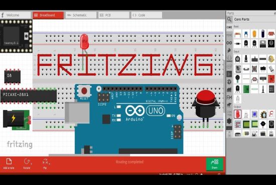 Do a schematic circuit and design pcb in fritzing by Saifullah908 | Fiverr