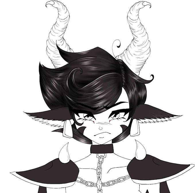 Draw line art of your oc, dnd or rpg character by Meiyomei | Fiverr