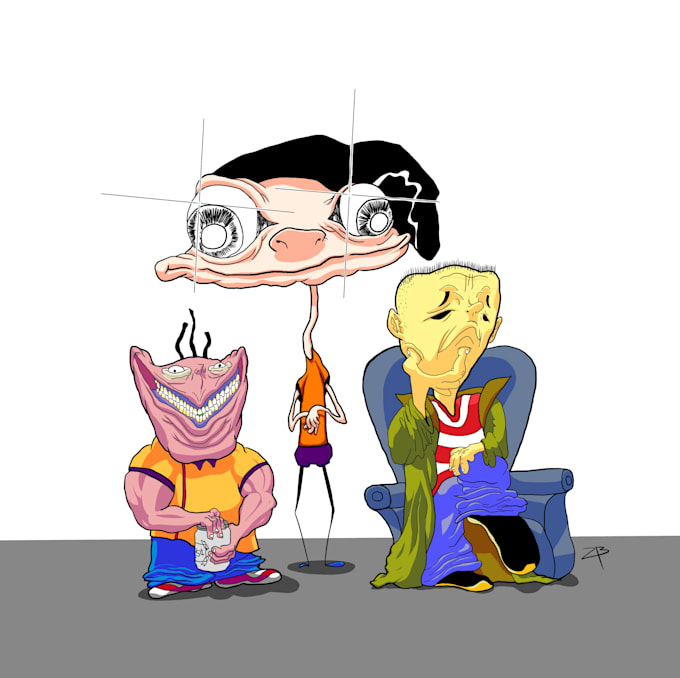 Grotesque Cartoon Art The Art Of Grotesque Creatures Coloring Book: