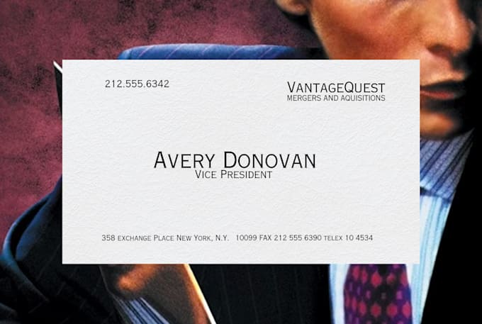 Make american psycho custom business card by Keni_winata | Fiverr