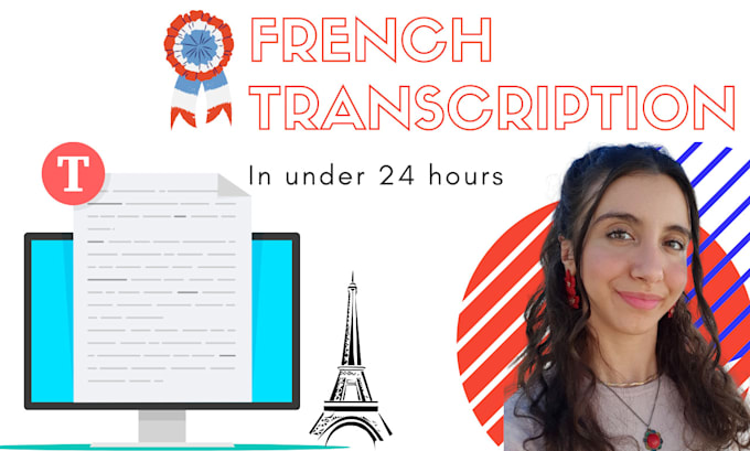 Transcribe french audio and video files to text by Womantica | Fiverr