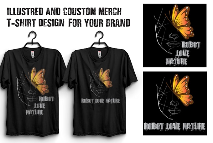 Do unique illustrated and custom merch tshirt design for your brand by ...