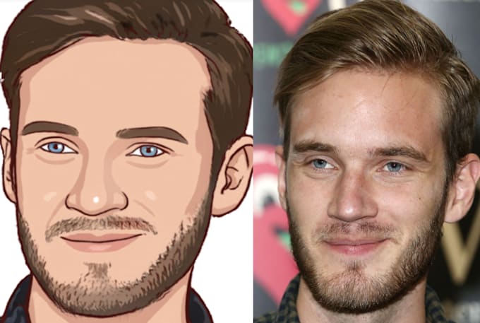 Design your own face cartoon logo by Hanifakram2000 | Fiverr