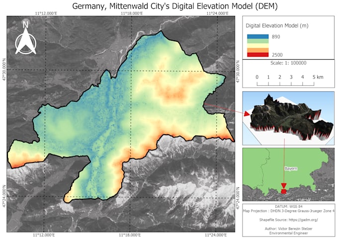 Do gis maps and spatial analysis with qgis by Victorberezin | Fiverr