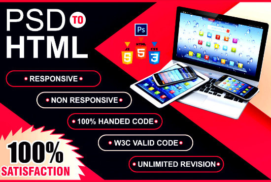 Convert Psd To Html Css Bootstrap Responsive Frontend By Rahemul2001 Fiverr 