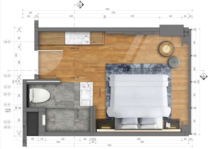 Create 2d colored floor plan base on your 3d model by Ruangatap | Fiverr