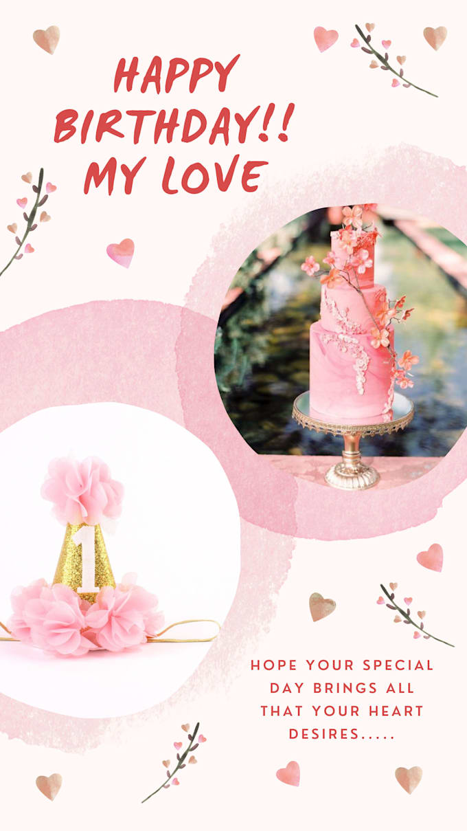 Design beautiful modern minimalist birthday cards by Shreyapathak819 ...