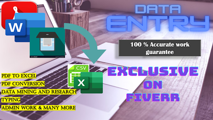 Convert pdf to excel, scan pages to excel or google sheet by Asadzaman7 | Fiverr