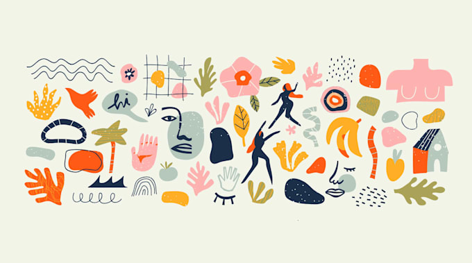 Create unique abstract art shapes for commercial use by Dedrawstudio ...