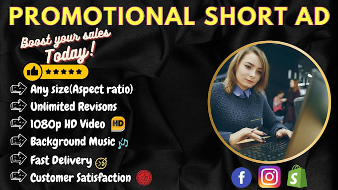 Create impressive promotional short ad to generate sales for business ...