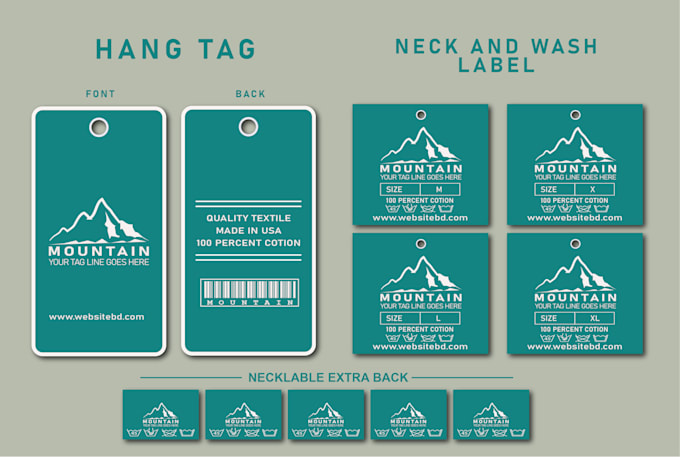 Design price tag, swing tag, clothing hand tag, care label by ...