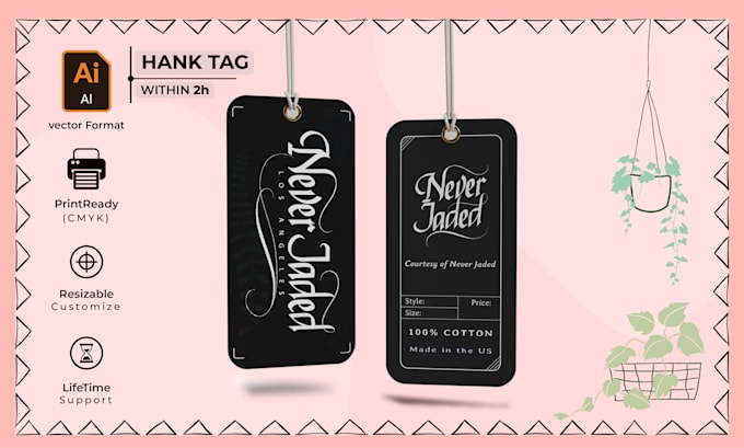 Design any custom hang tags, neck labels, hangtag with care label by ...