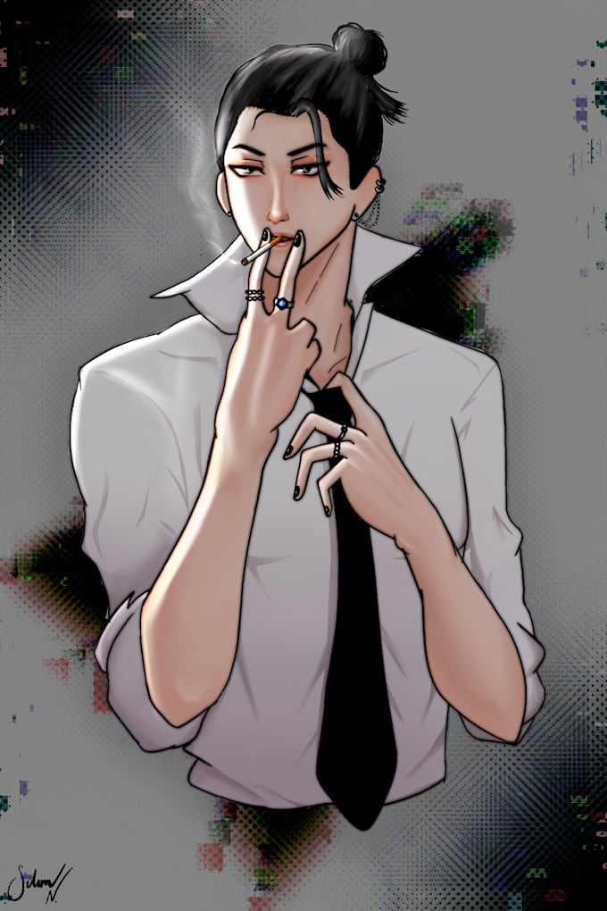 Digital anime fanart drawing by Artwithslm | Fiverr