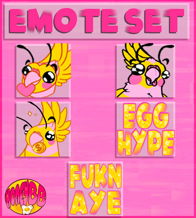 Draw you channel emotes or icons by Therealhoneybb | Fiverr