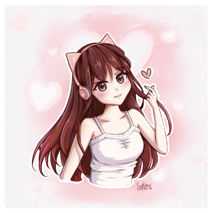 Draw anime character, oc, fanart, portrait by Sugarkat_ | Fiverr