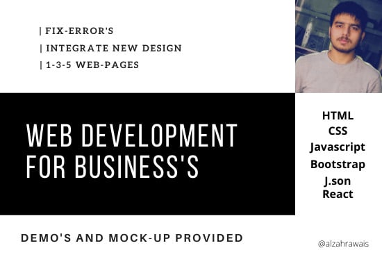 Create and fix website in html css bootstrap and js by Owais_developer ...