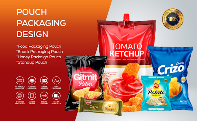 Design a perfect packaging pouch for your product by Digitalideazpk ...