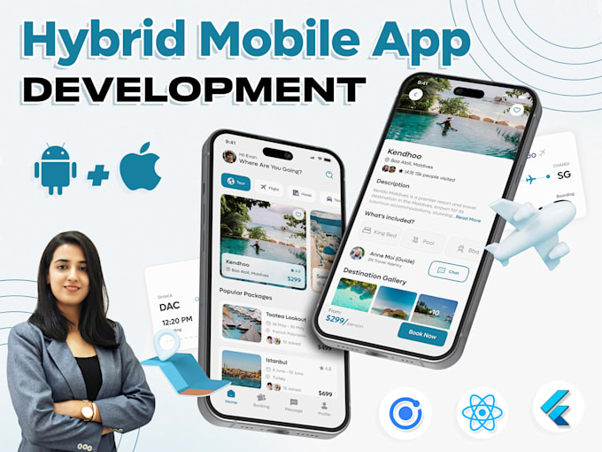 Develop hybrid mobile apps in flutter, react native, ionic by It_brains | Fiverr