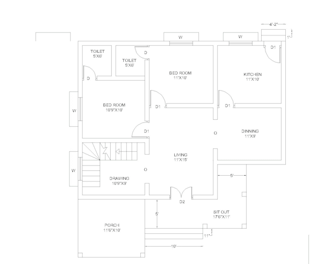 Do your 2d map plan of your house by Siddiquimursil | Fiverr